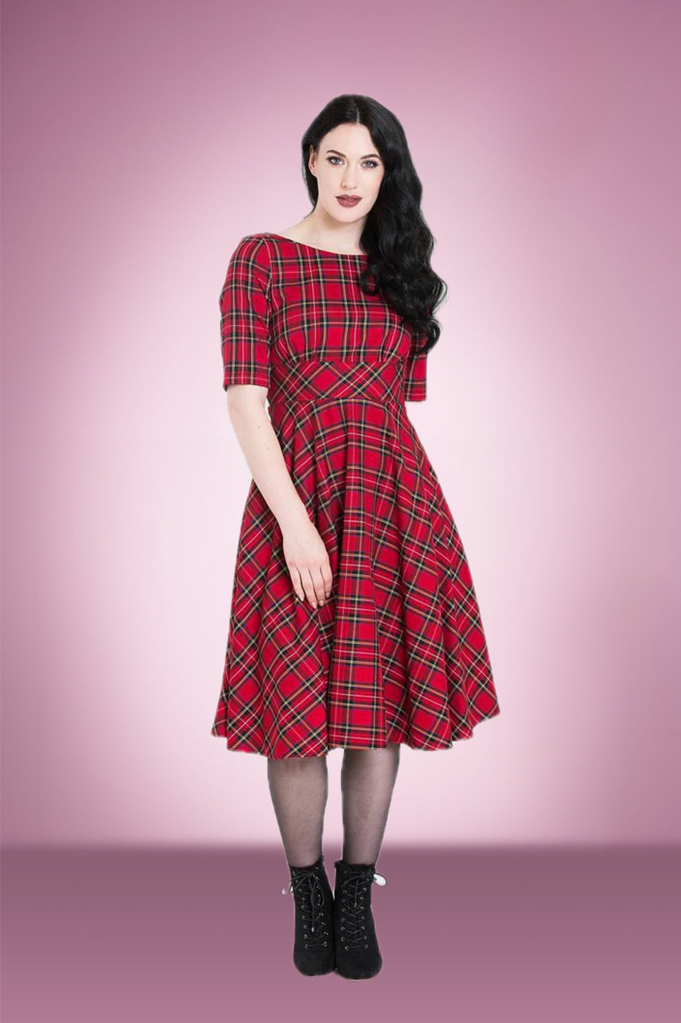 Trinny Check Swing Dress – Pocket Watch and Petticoats